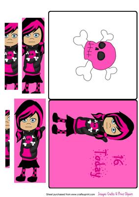 Emo 16th Birthday Card (girl) - CUP87641_822 | Craftsuprint