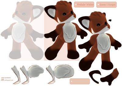 Fox Shaped Card - CUP92995_822 | Craftsuprint