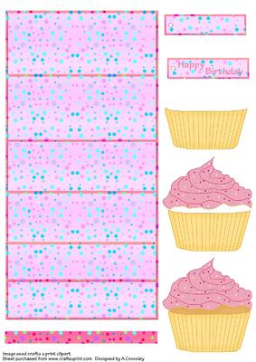Cupcake Spotty Stepper - CUP99417_822 | Craftsuprint