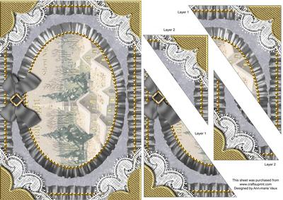 Silent Night Church Duo Corner A5 Stacker - CUP105981_10 | Craftsuprint