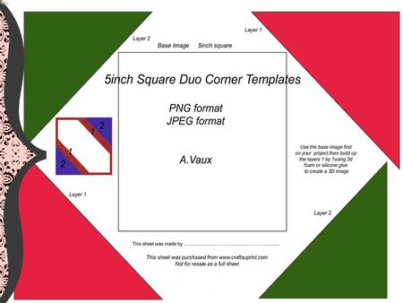5inch Square Duo Corner Straight Edge Template - CUP112044_10 ...