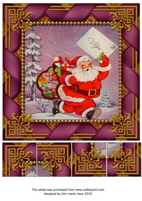 Santas Letter Ribbon 8inch Picture Sheet - CUP131055_10 | Craftsuprint