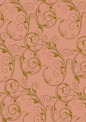 Red Roses 2 Gold Metallic Swirls A4 Backing Paper - CUP131289_10 ...