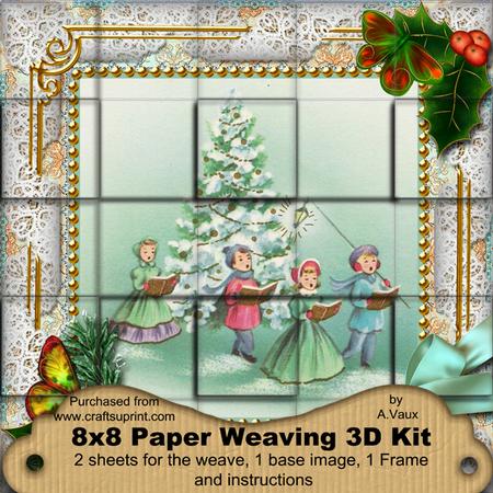 Carol Singers Holly 3D Paper Weaving Kit - CUP137251_10 | Craftsuprint