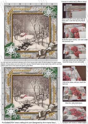 Winter Walk Snow 5inch 3D Paper Weaving Sheet - CUP137537_10 | Craftsuprint