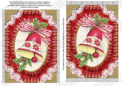 Christmas Bells Lace 7x5inch 3D Paper Weaving Sheet - CUP138443_10 ...