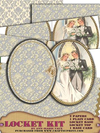 Wedding Couple A5 Locket Kit - CUP174518_10 | Craftsuprint