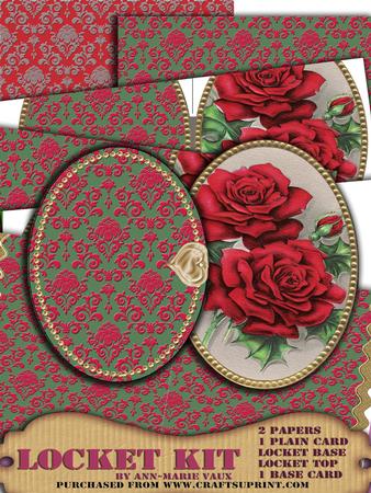 Beautiful Red Roses A5 Locket Kit - CUP174592_10 | Craftsuprint