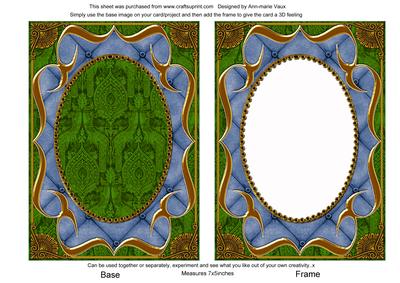 Blue Iris Fancy Bracket 7x5in Plain Card Front Frame - CUP203319_10 ...