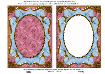 Blue Bell Fancy Bracket 7x5 Plain Card Front and Frame - CUP203762_10 ...