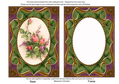 Rose Bouquet Fancy Bracket 7x5 Picture Card Front Frame - CUP204543_10 ...