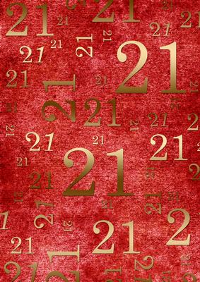 Red and Gold 21st Birthday A4 Backing Paper - CUP217424_10 | Craftsuprint