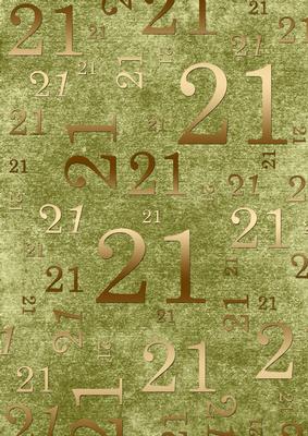 Olive and Gold 21st Birthday A4 Backing Paper - CUP230861_10 | Craftsuprint