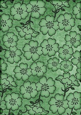 Mint Green All Over Floral Blossom A4 Backing Paper - CUP254103_10 ...