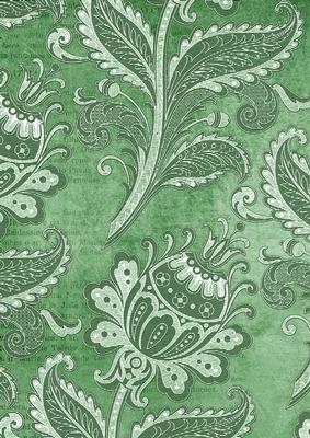 Mint Green Floral Wallpaper A4 Backing Paper - CUP255746_10 | Craftsuprint