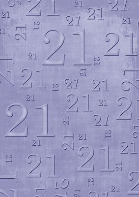 Blue Linen 21 Birthday A4 Backing Paper - CUP260301_10 | Craftsuprint