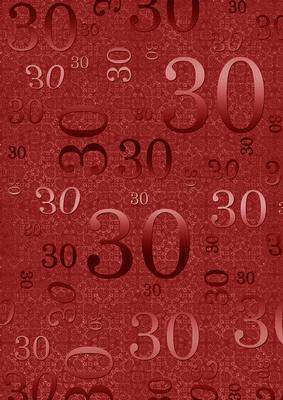 Dark Red Metallic 30 Birthday A4 Backing Paper - CUP319505_10 ...