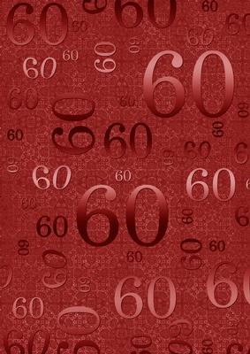 Dark Red Metallic 60 Birthday A4 Backing Paper - CUP319509_10 ...
