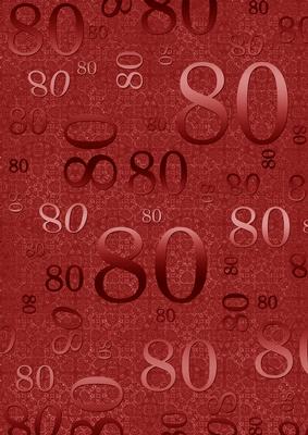 Dark Red Metallic 80 Birthday A4 Backing Paper - CUP319512_10 ...