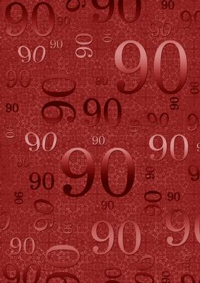 Dark Red Metallic 90 Birthday A4 Backing Paper - CUP319513_10 ...