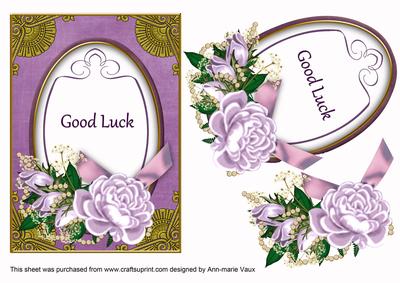 Lilac Rose Good Luck Oval 7x5in Floral Step by Step - CUP326996_10 ...