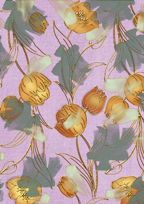 Lilac Sun Painted Tulips A4 Backing Paper - CUP347661_10 | Craftsuprint