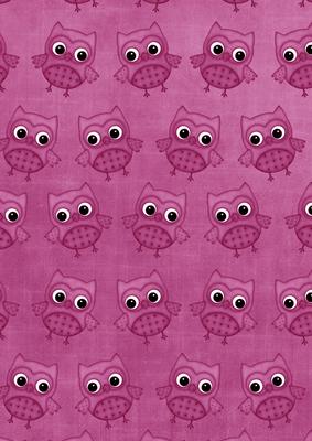 Cerise Toned Owls A4 Backing Paper - CUP358749_10 | Craftsuprint