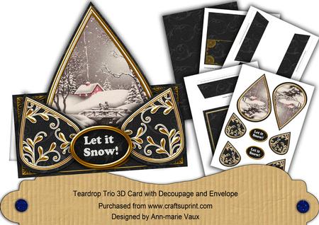 Winter Walk Black Let It Snow! Teardrop Trio Kit - CUP370713_10 ...