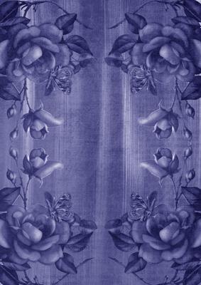 Blue Vtea Rose Corners A4 Backing Paper - CUP372482_10 | Craftsuprint