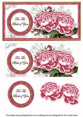 Cerise Roses for Both of You Dl Decoupage Topper - CUP390385_10 ...