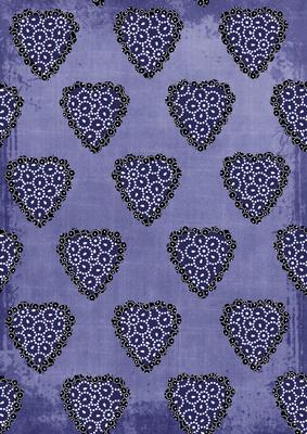 Dark Blue Double Heart Beady A4 Backing Paper - CUP395175_10 | Craftsuprint