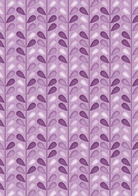 Lilac Retro Leaf Mix A4 Backing Paper - CUP416488_10 | Craftsuprint