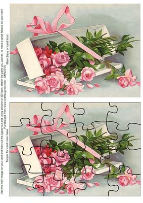 Flower Box Jigsaw Puzzle Card Front - CUP42127_10 | Craftsuprint