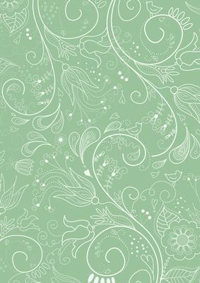 Mid Green Floral Lace Lights A4 Backing Paper - CUP423084_10 | Craftsuprint