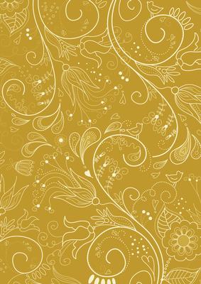 Gold Floral Lace Lights A4 Backing Paper - CUP423092_10 | Craftsuprint