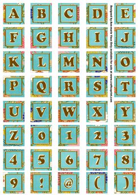 Teal Oriental Lotus Colour Alphabet Embellishment Sheet - CUP436378_10 ...