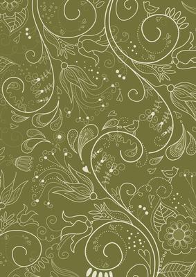 Olive Floral Lace Darks A4 Backing Paper - CUP466975_10 | Craftsuprint