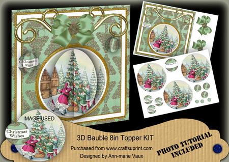Decorate Tree 3D Bauble 8in Card Front Mini Kit - CUP480194_10 ...