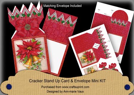 Poinsettia Bells Cracker Card & Envelope Mini Kit - CUP484444_10 ...
