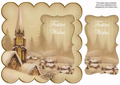 Snow Steeple Festive Wishes 8in Scallop Topper - CUP488351_10 ...