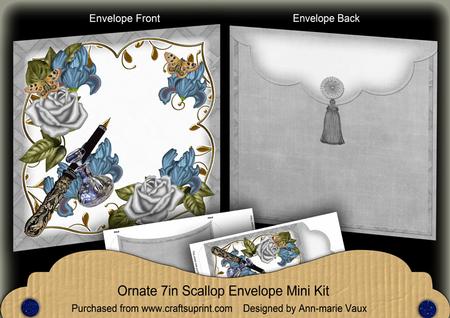Silver Iris 7x7inch Easy Assemble Envelope Mini Kit - CUP545724_10 ...
