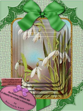 Snowdrops A4 Decoupage Card Front Kit - CUP54960_10 | Craftsuprint