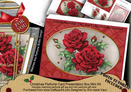 Christmas Red Roses Perfume Presentation Box - CUP551366_10 | Craftsuprint