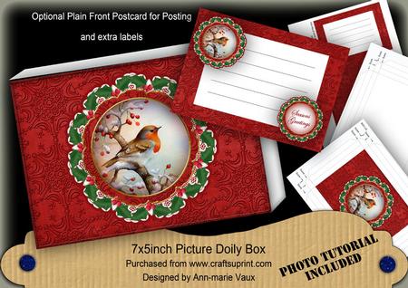 Red Robin Christmas Ddoily 7x5in Presentation Box m Kit - CUP562604_10 ...