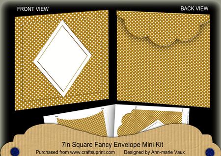Gold Dotty Diamond 7x7inch Easy Envelope Mini Kit - CUP593197_10 ...