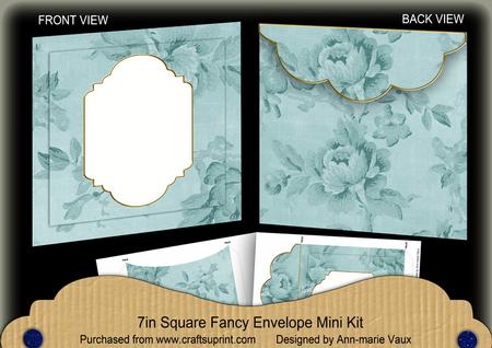 Dteal Rose Plain Fancy 7x7inch Easy Envelope Mini Kit - CUP594675_10 ...