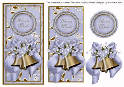 Blue Wedding Bells for the Bride Dl Topdown Topper - CUP602028_10 ...