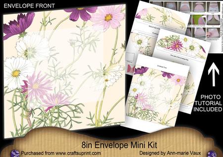 Cosmos Large Blooms 8in Envelope Mini Kit - CUP611939_10 | Craftsuprint