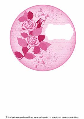 Cerise Rose Circle1 Matching Circle 7in Insert Panel - CUP613429_10 ...