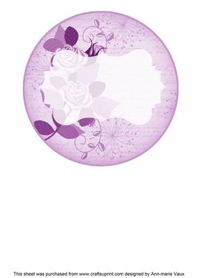 Purple2 Rose Circle2 Matching Circle 7in Insert Panel - CUP613451_10 ...
